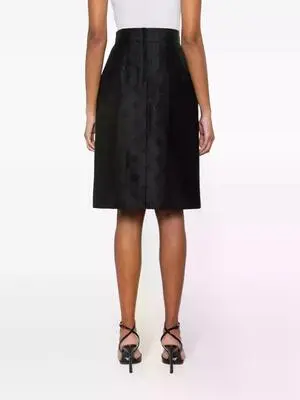 Dolce & Gabbana Jacquard Logo Knee-length Skirt