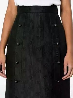 Dolce & Gabbana Jacquard Logo Knee-length Skirt