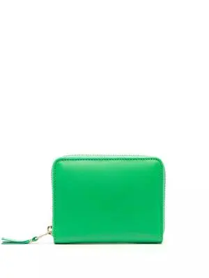 Comme Des Garçons Leather Zipped Wallet - Green