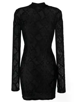 Philipp Plein Snakeskin-print Sheer Dress
