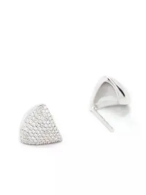 Ef Collection 14kt White Gold Diamond Stud Earring