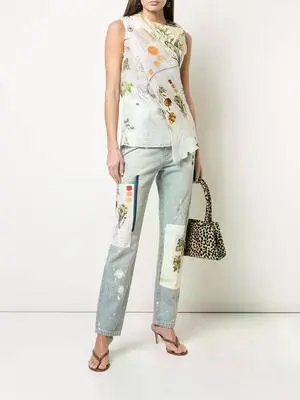 Monse Batnical Patchwork Straight-leg Jeans