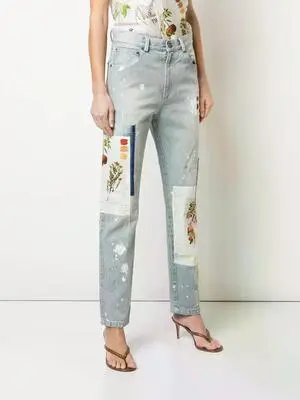 Monse Batnical Patchwork Straight-leg Jeans