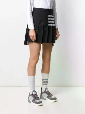 Thom Browne 4-bar Pleated Mini Skirt - Blue