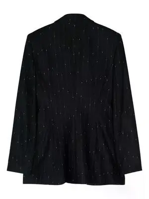 GENNY Pinstriped Virgin Wool-blend Blazer