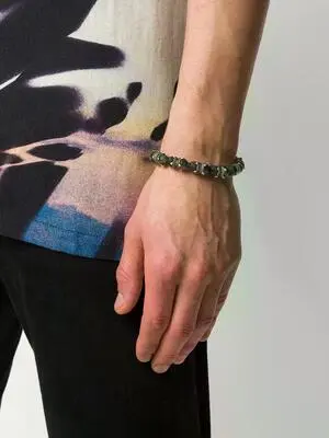 Emanuele Bicocchi Sterling Silver Labradorite Beaded Bracelet