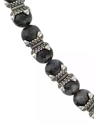 Emanuele Bicocchi Sterling Silver Labradorite Beaded Bracelet