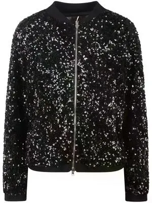 Herno Sequin-embellished Bomber Jacket - Black
