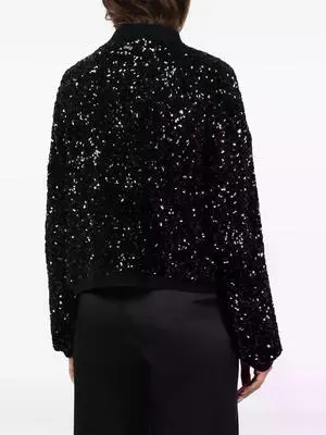 Herno Sequin-embellished Bomber Jacket - Black