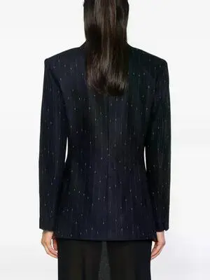 GENNY Pinstripe Virgin Wool-blend Blazer