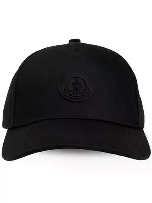 Moncler Gabardine Baseball Cap - Black