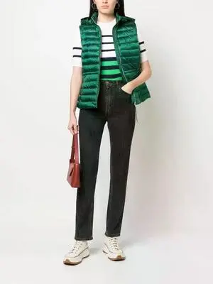 Tommy Hilfiger Padded Zip-up Gilet With Detachable Hood - Green
