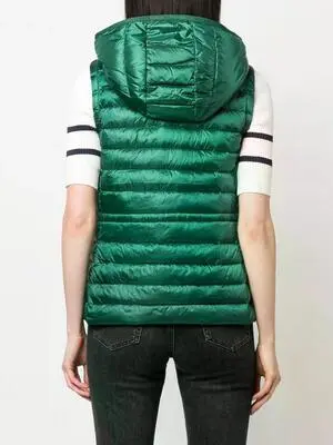 Tommy Hilfiger Padded Zip-up Gilet With Detachable Hood - Green