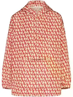Valentino Garavani Toile Iconographe Zip Up Hoodie Jacket