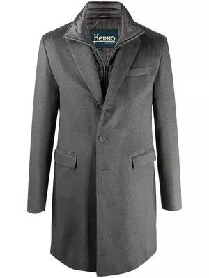 Herno Single-breasted Layered Coat