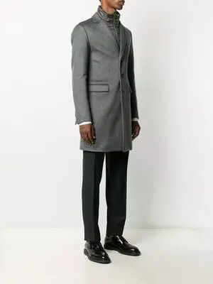 Herno Single-breasted Layered Coat