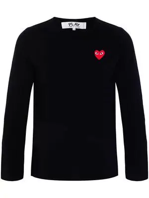 Play Comme Des Garcon Embroidered Logo Jumper - Blue