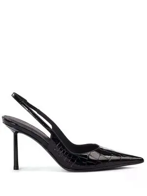LE SILLA Bella Croc-embossed Slingback Pumps