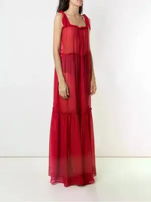 AMIR SLAMA Silk Maxi Dress