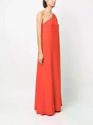 Kiton Silk One-shoulder Maxi Dress