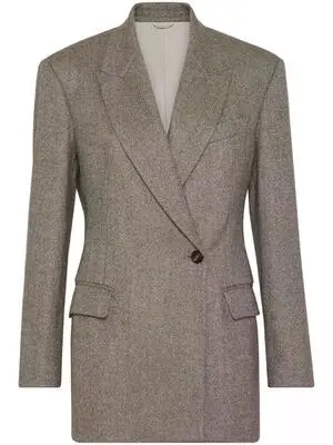 Brunello Cucinelli Double-breasted Herringbone Blazer