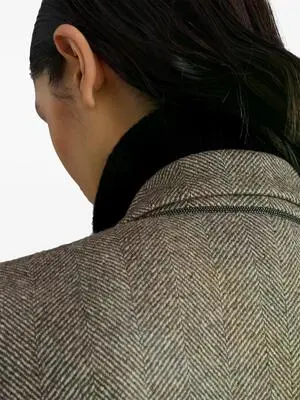 Brunello Cucinelli Double-breasted Herringbone Blazer