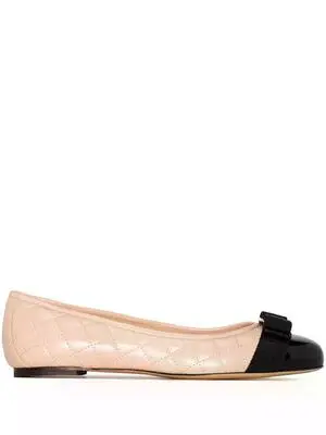 FERRAGAMO Quilted Ballerina Shoes - Neutrals