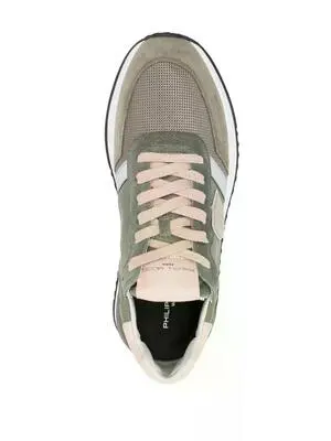 Philippe Model Leather-panelled Low-top Sneakers - Green