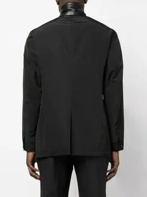 TOM FORD Leather-trim Single-breasted Blazer