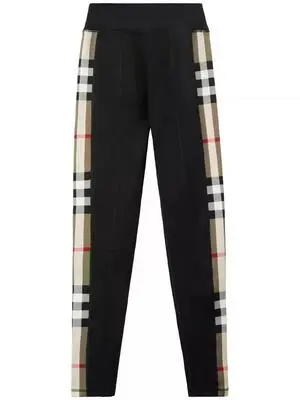 Burberry Vintage Check-panel Leggings - Black