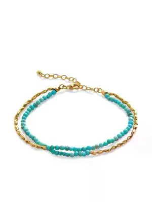 Monica Vinader Mini Nugget Gemstone Beaded Bracelet - Blue