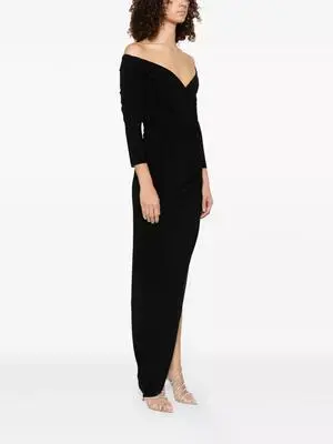 Norma Kamali Side-drape Off-shoulder Gown