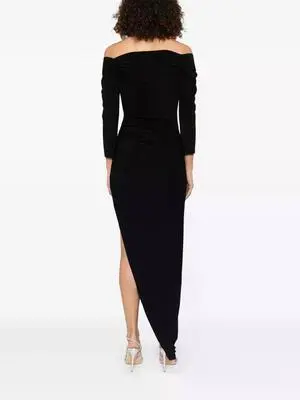 Norma Kamali Side-drape Off-shoulder Gown