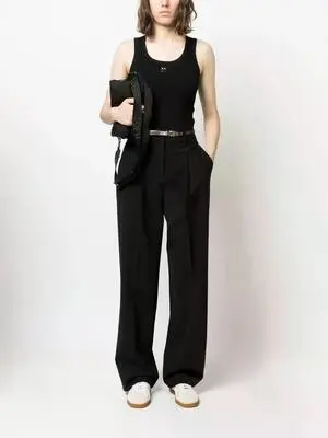 Pinko Embroidered Logo Ribbed Tank Top
