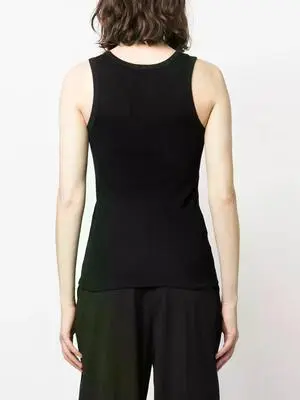 Pinko Embroidered Logo Ribbed Tank Top