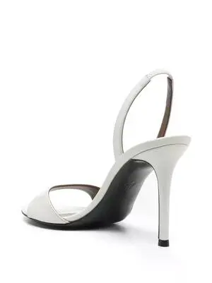 GIUSEPPE ZANOTTI 90mm Leather Sandals - White