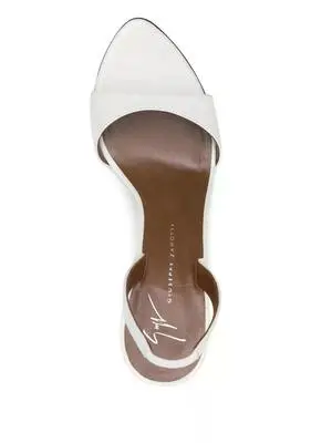 GIUSEPPE ZANOTTI 90mm Leather Sandals - White