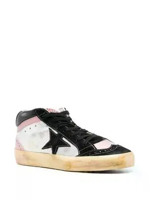 GOLDEN GOOSE Mid Star Sneakers - Silver