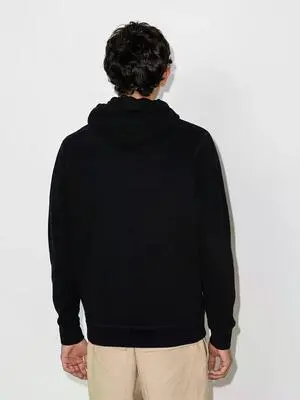Sunspel Loopback Cotton Jersey Drawstring Hoodie - Black