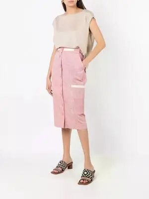 ALCACUZ Buttoned High-waisted Skirt