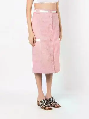 ALCACUZ Buttoned High-waisted Skirt