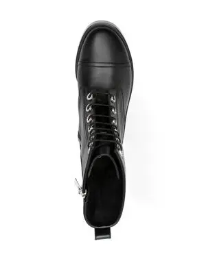 Casadei Calf Leather Combat Boots