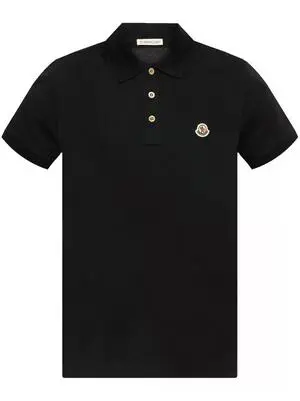 Moncler Appliqué Logo Polo Shirt - Blue