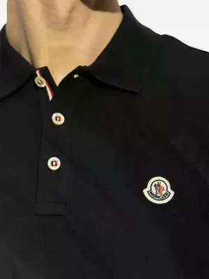 Moncler Appliqué Logo Polo Shirt - Blue