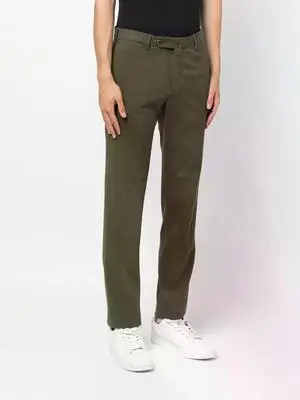 PT TORINO Mid-rise Straight-leg Trousers - Green