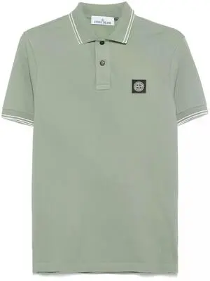 Stone Island Compass-motif Polo Shirt - Green