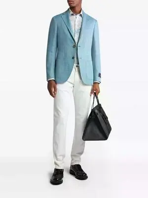 Etro Logo Patch Blazer - Blue