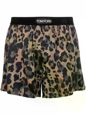 TOM FORD Leopard-print Boxer Shorts - Neutrals