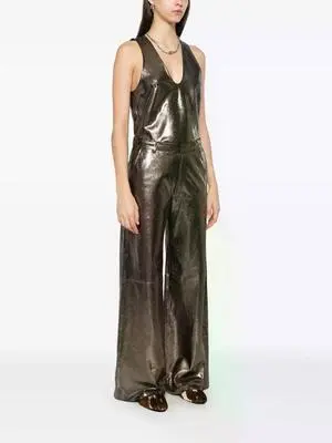 FORTE_FORTE Textured Leather Trousers