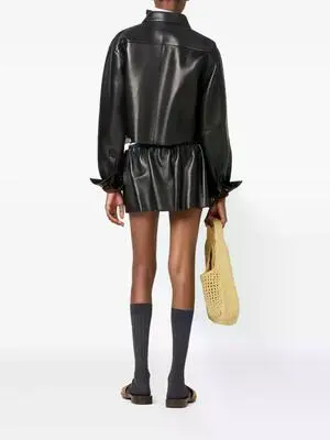 Miu Miu Leather Shirt Jacket